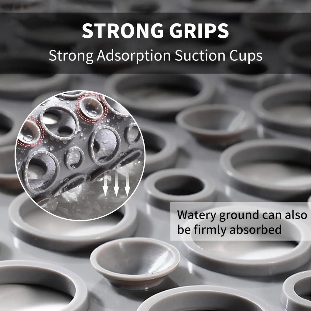 Slip Anti Mould Rubber Anti Slip Bath Mat with Drain Holes Machine Was ...